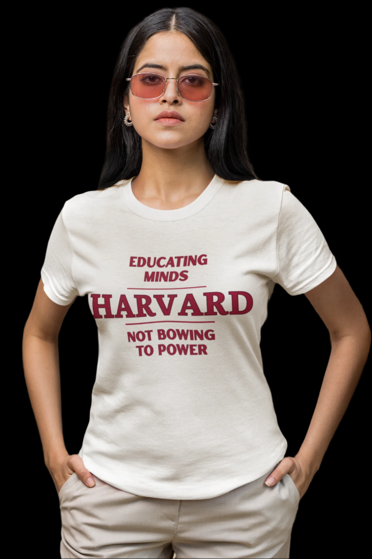 Harvard - Educating Minds, Not Bowing to Power T-Shirt | empowHERbyHeidi